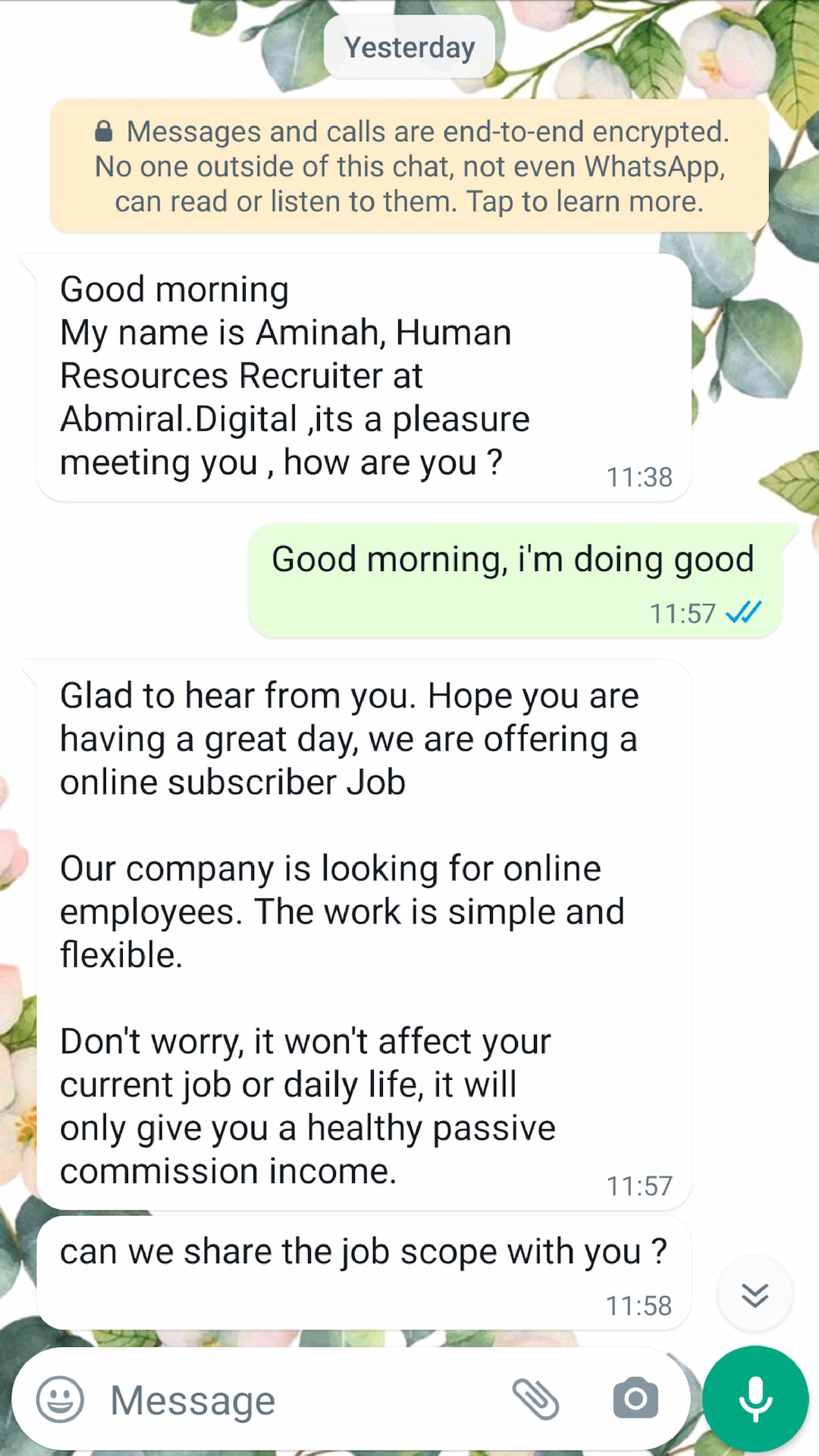 Scam Alert Do Not Reply To WhatsApp Messages For Part time Roles Scam Alert Do Not Reply To WhatsApp Messages For Part time Roles